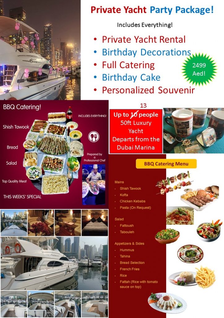 Party Packages – BoatCharter.ae